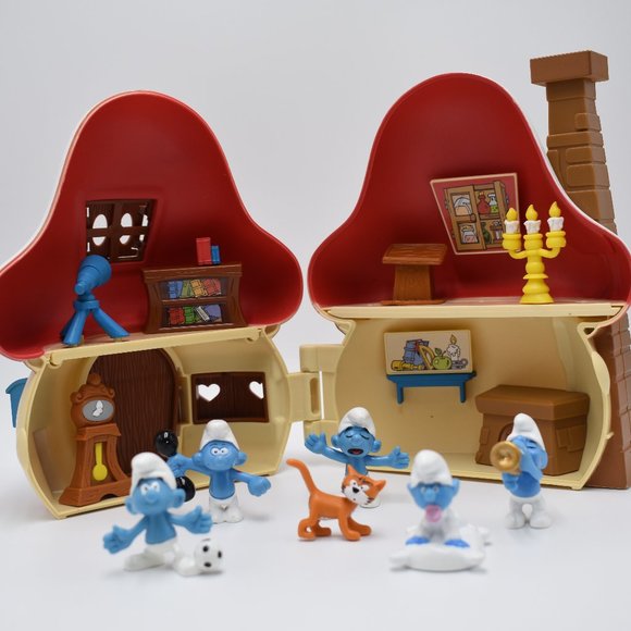 Peyo Jakks | Toys | The Smurfs Mushroom House With Smurfs And ...